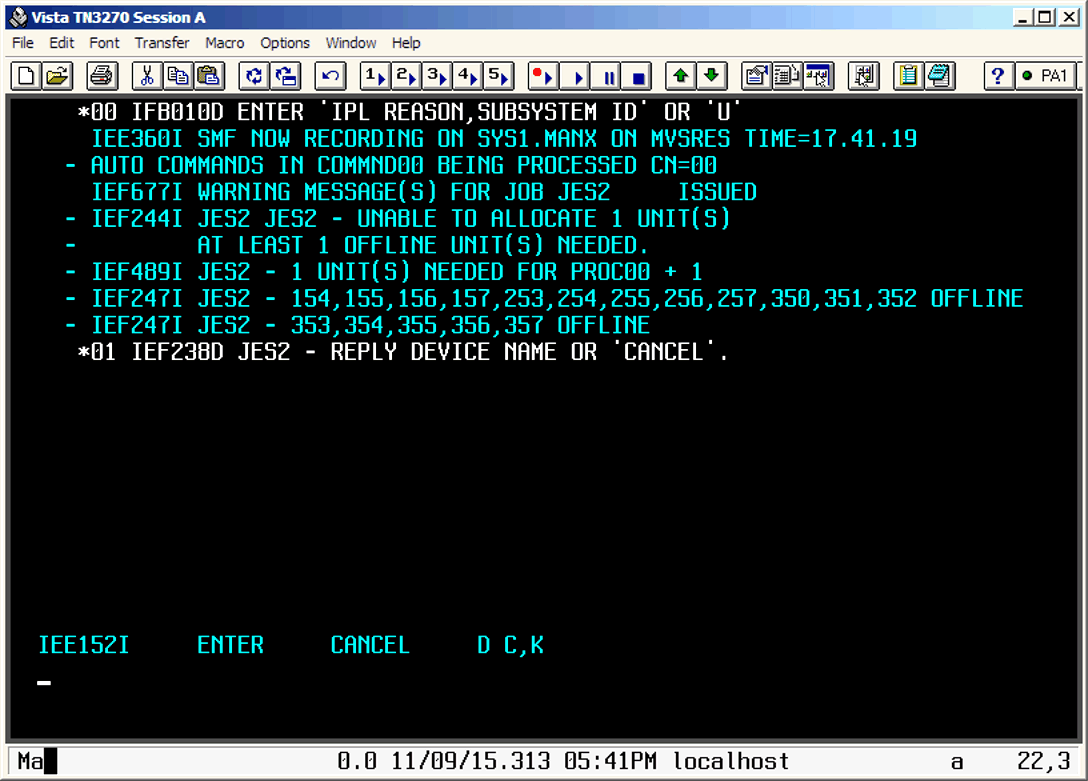 Normal Startup Of Customized MVS 3 8